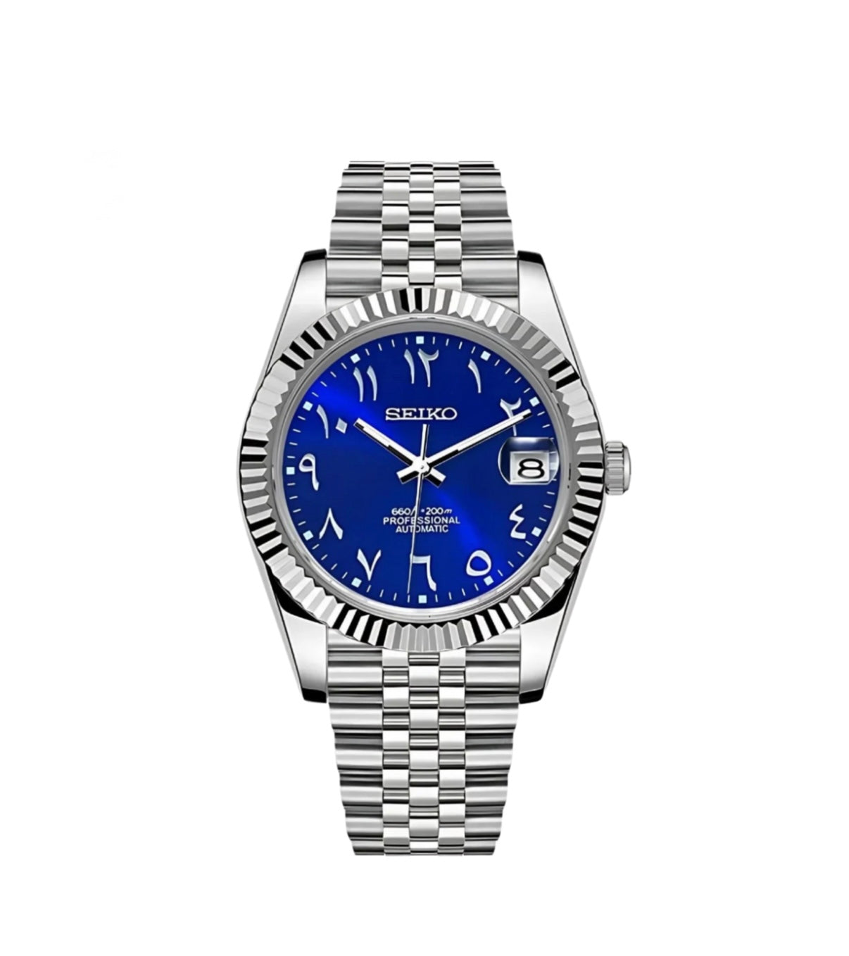 Arabic Dial Blue Datejust Mod – ASTRA MODS Custom Watch – My Store