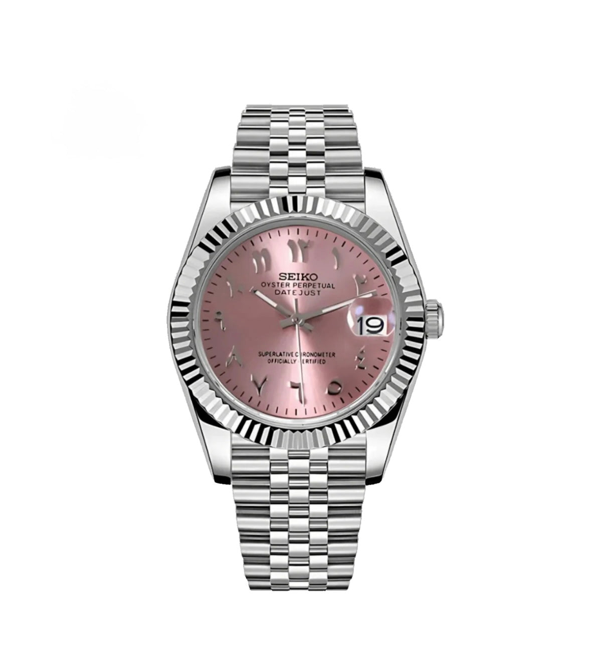 Arabic Pink Dial Datejust Watch – Luxury Timepiece | ASTRA MODS – My Store